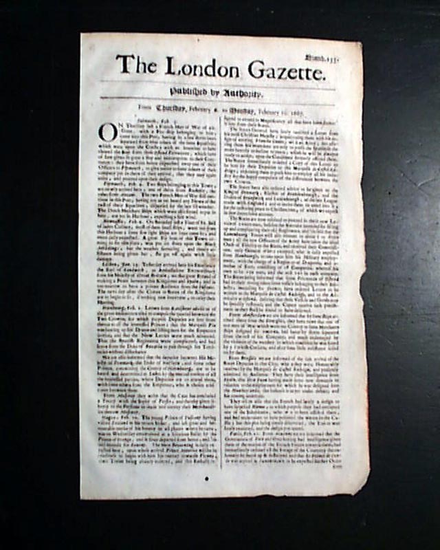 Genuine London Gazette newspaper from 1667... - RareNewspapers.com