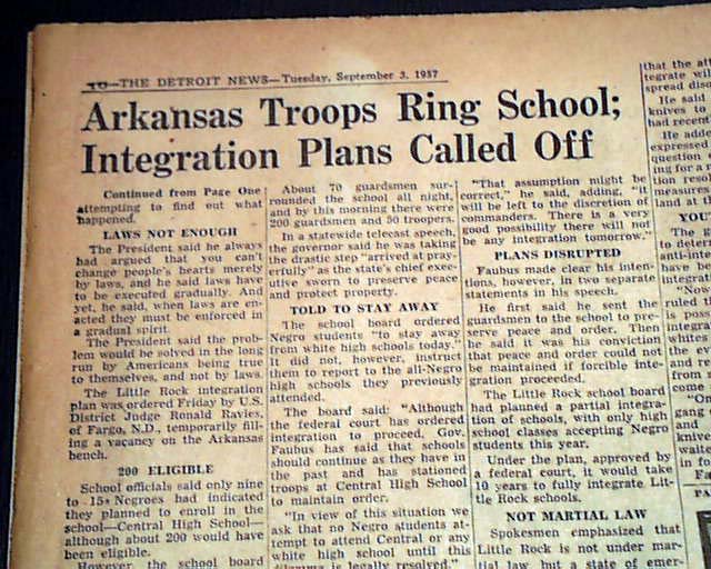 "Little Rock Nine"... - RareNewspapers.com