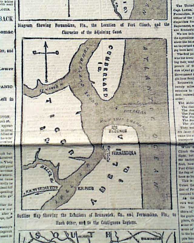 Monitor vs. the Merrimac... Three Civil War maps... - RareNewspapers.com