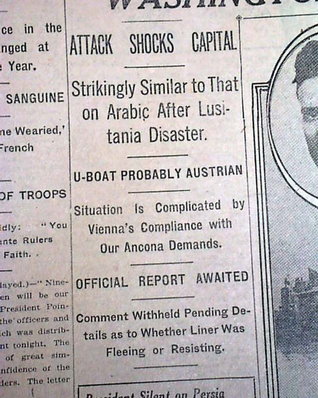 SS Persia sunk by German U-Boat... - RareNewspapers.com