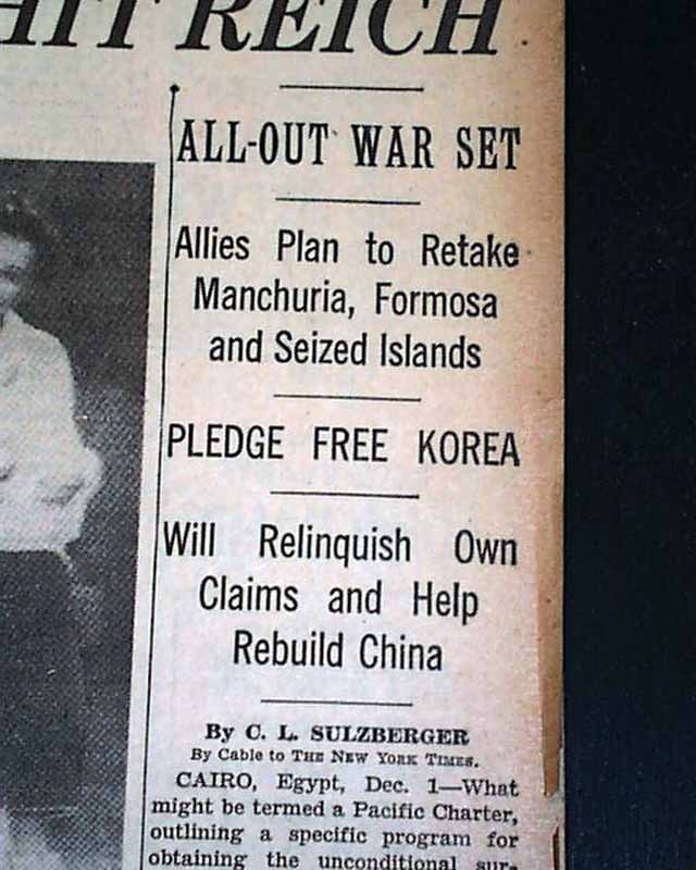 1943 Cairo Conference... - RareNewspapers.com