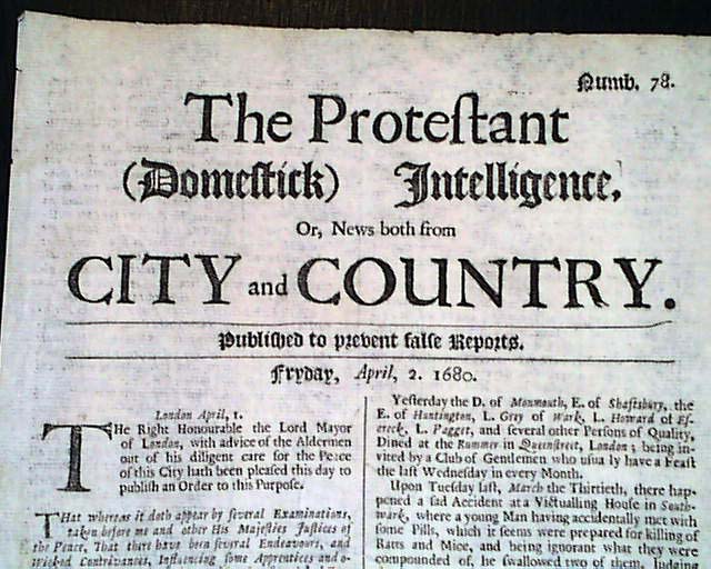 By America's first newspaper publisher... - RareNewspapers.com
