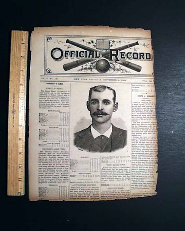 Very rare baseball newspaper from 1886... - RareNewspapers.com