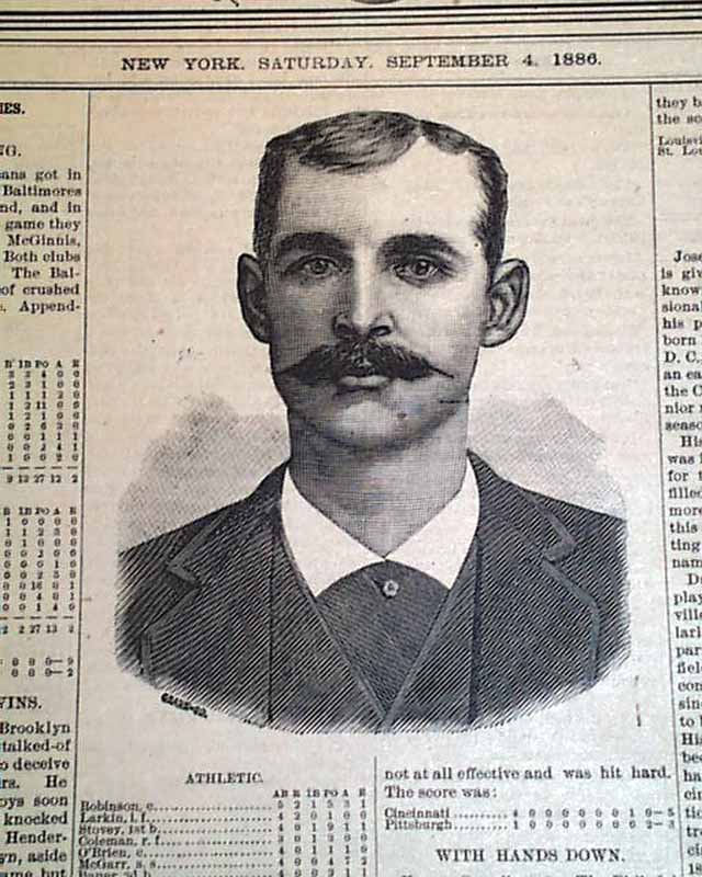 Very rare baseball newspaper from 1886... - RareNewspapers.com