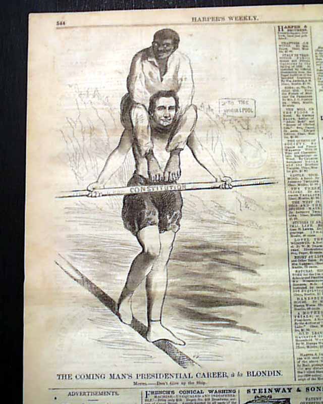 Notable Abraham Lincoln political cartoon, with racial overtones ...