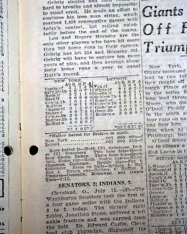 Babe Ruth's 700th home run.... - RareNewspapers.com