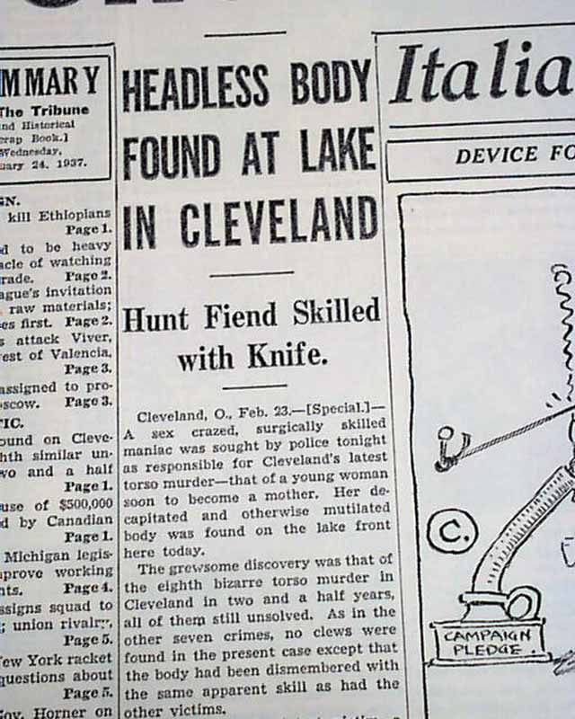 1937 Cleveland Torso Murderer strikes again.... - RareNewspapers.com