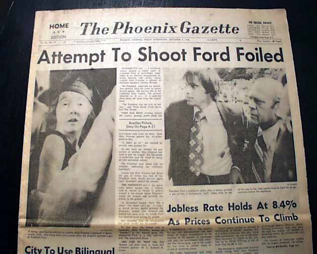 "Squeaky" Fromme assassination attempt of Ford.... - RareNewspapers.com