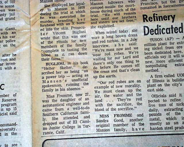 "Squeaky" Fromme assassination attempt of Ford.... - RareNewspapers.com