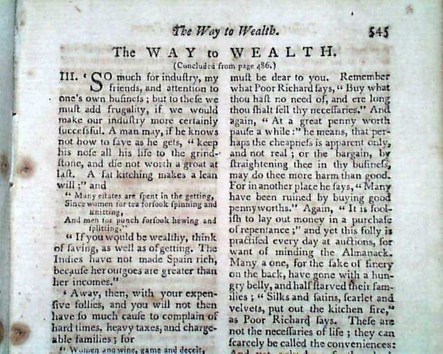 Ben Franklin, George Washington, Alexander Hamilton... - RareNewspapers.com