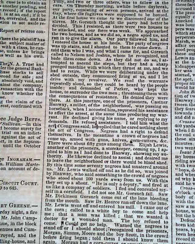 Great testimony on the Christiana Riot... - RareNewspapers.com