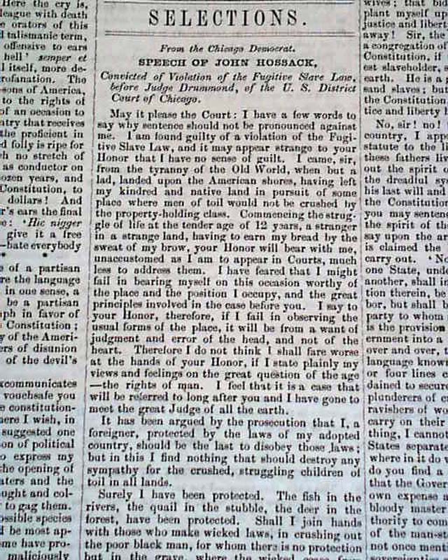 Much on the abolitionist John Hossack... - RareNewspapers.com