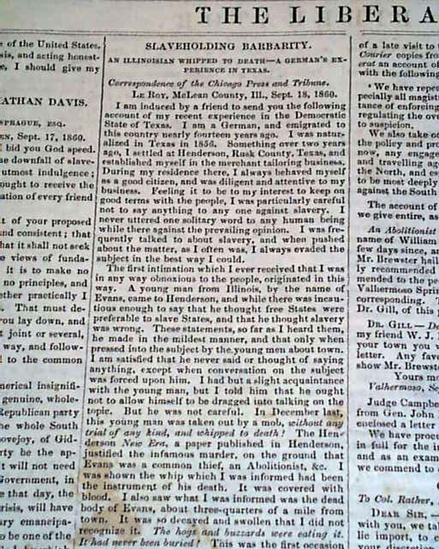 Much on the abolitionist John Hossack... - RareNewspapers.com