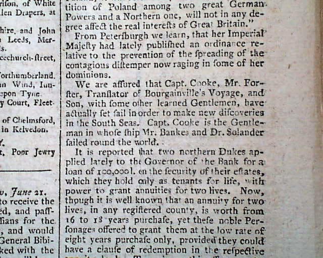On Captain Cook's second voyage to the South Seas... - RareNewspapers.com