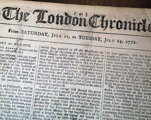 On Captain Cook's second voyage to the South Seas... - RareNewspapers.com