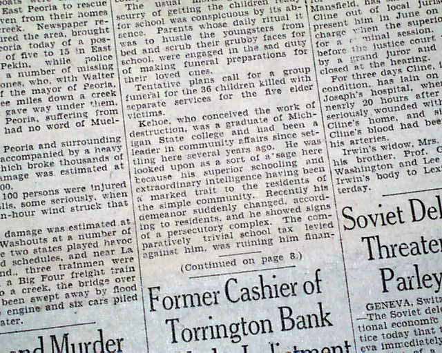 Bath School disaster of 1927... - RareNewspapers.com