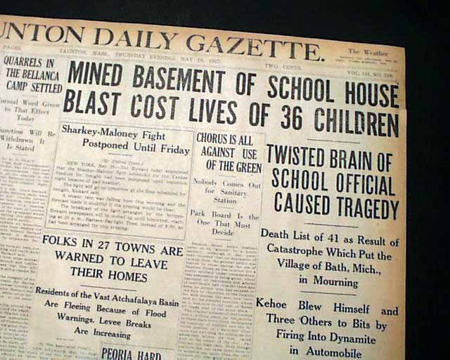 Bath School disaster of 1927... - RareNewspapers.com