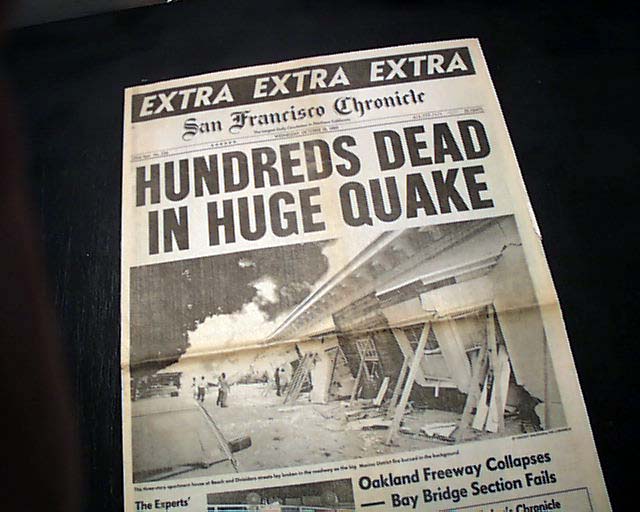 Very early newspaper report on the San Francisco earthquake ...