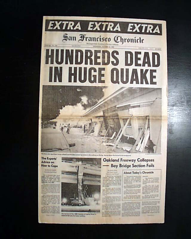 Very early newspaper report on the San Francisco earthquake ...