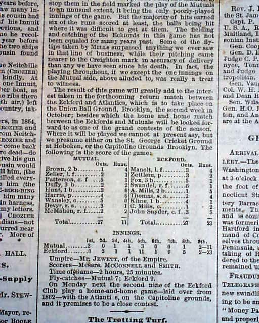 1865 Baseball Fixed Game... - RareNewspapers.com