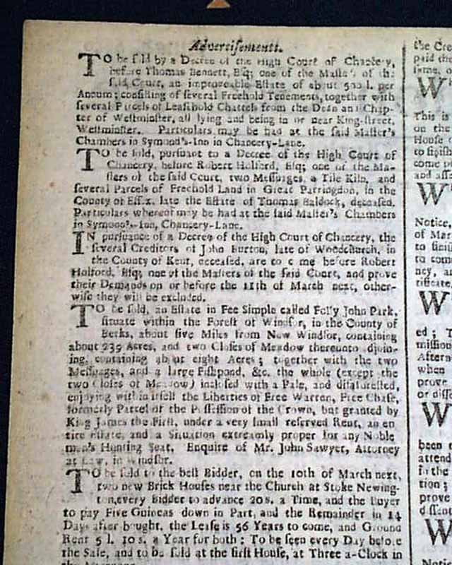 World's Oldest NEWSPAPER 1724 Gazette 280 YEARS OLD... - RareNewspapers.com