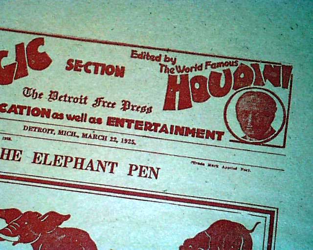 Harry Houdini's "magic" newspaper... - RareNewspapers.com
