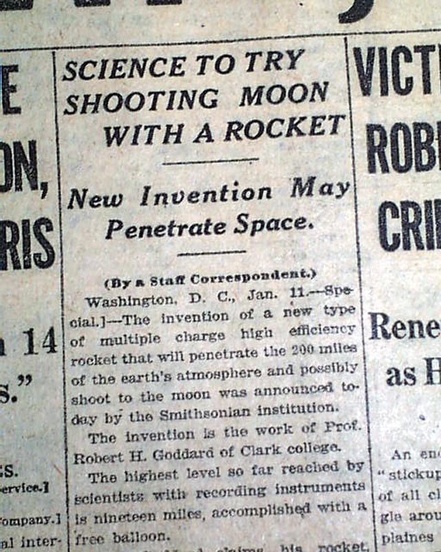 Robert H.Goddard... Rockets... - RareNewspapers.com