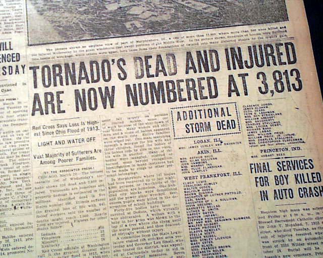 Great Tri-State Tornado of 1925... - RareNewspapers.com