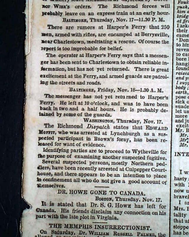 John Brown's raid at Harper's Ferry... - RareNewspapers.com