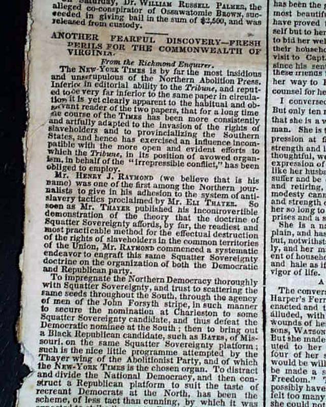 John Brown's raid at Harper's Ferry... - RareNewspapers.com