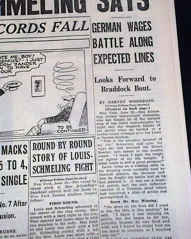 Max Schmeling vs. Joe Louis in 1936 - RareNewspapers.com
