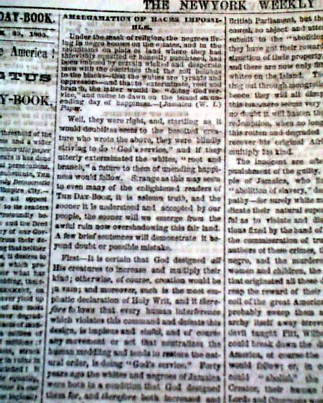 A racist newspaper on the post-war events... - RareNewspapers.com