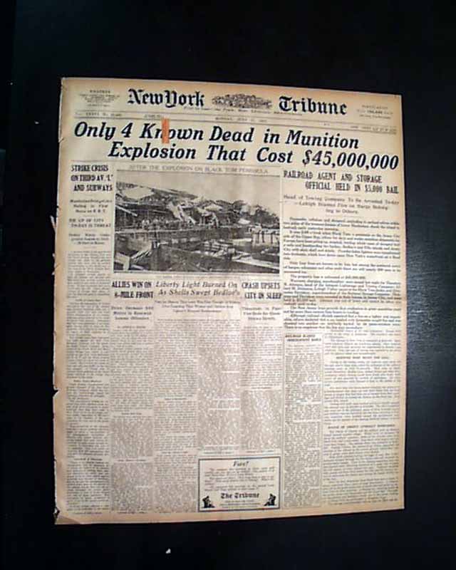 1917 Black Tom Island explosion.... - RareNewspapers.com