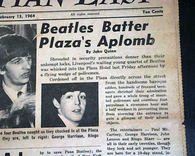 Best issue we've seen on the Beatles' arrival in America ...