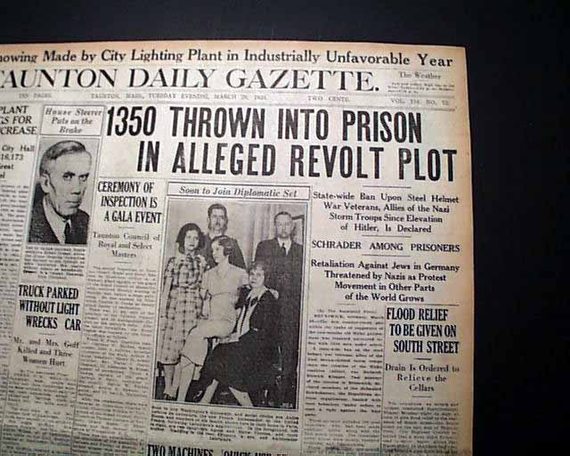 Nazis Boycott Jews in 1933.... - RareNewspapers.com