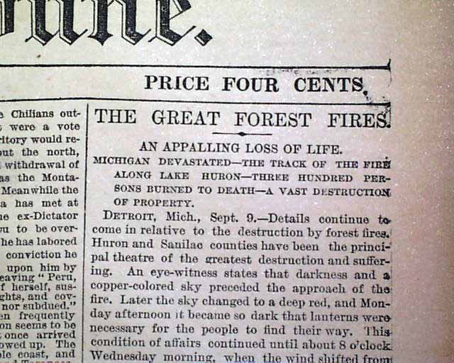 The great 1881 Thumb Fire in Michigan... - RareNewspapers.com