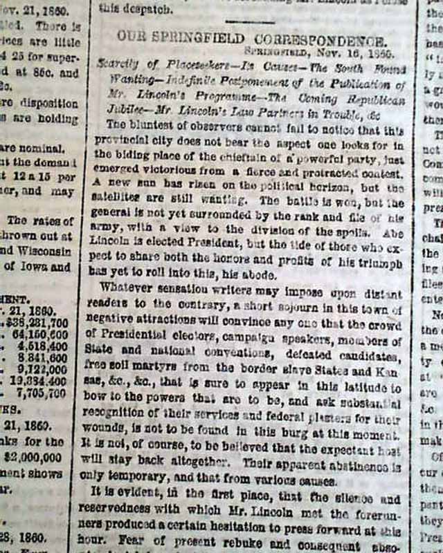 1860 Pre Civil War tensions.... - RareNewspapers.com