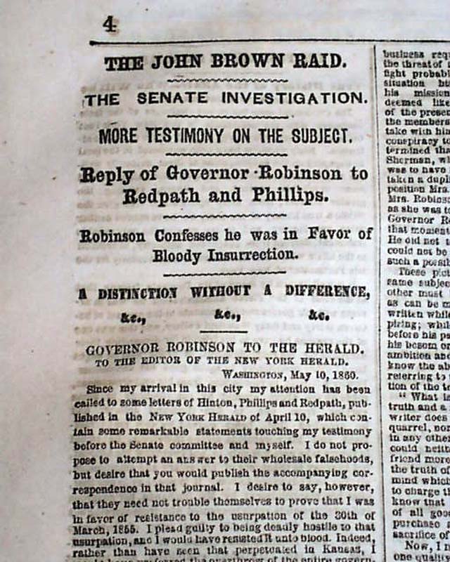 John Brown's raid investigation... - RareNewspapers.com