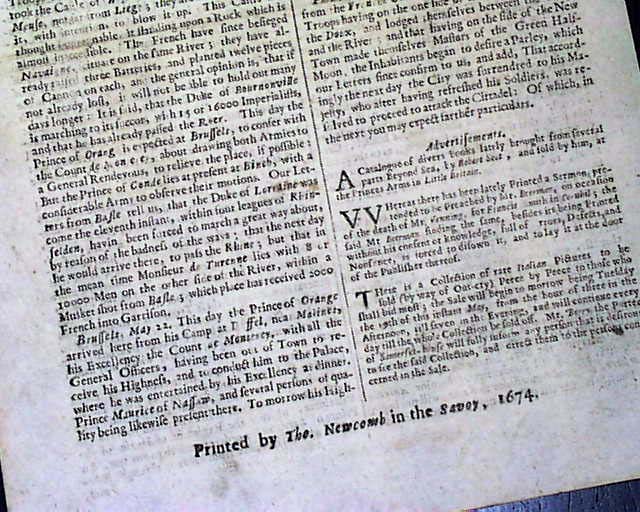 World's Oldest Newspaper 1674 Gazette Over 335 Years Old ...