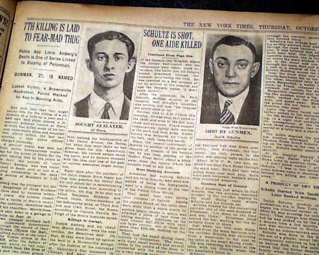 Gangster Dutch Shultz assassination... - RareNewspapers.com
