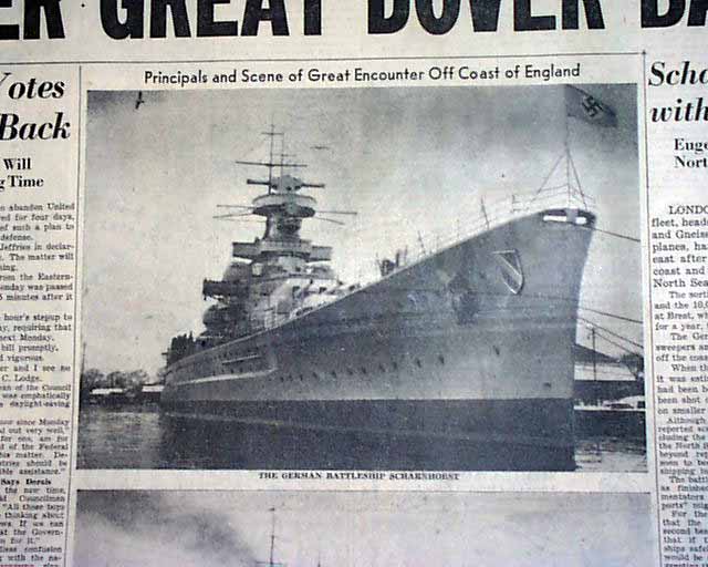 1942 Battle Of Dover In World War II... - RareNewspapers.com