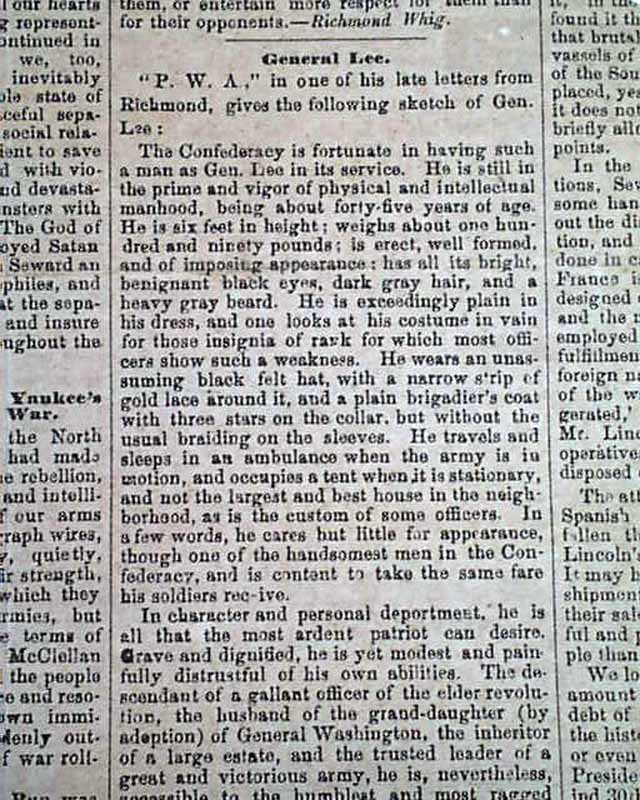 "Memphis" newspaper printed in Atlanta during the Civil War ...
