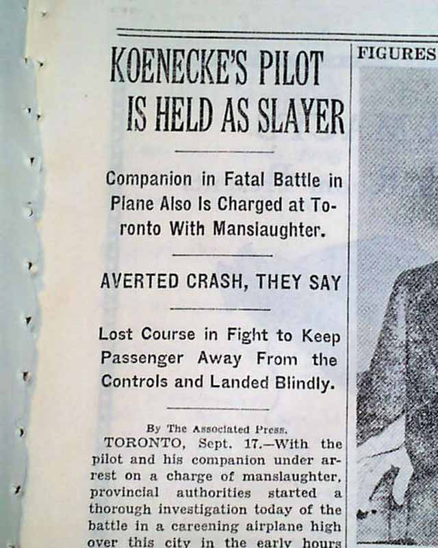 Len Koenecke killed on airplane... - RareNewspapers.com