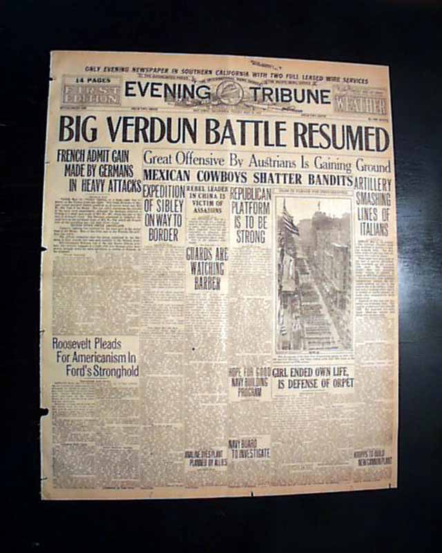 1916 Battle of Verdun, France... - RareNewspapers.com