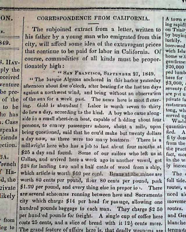 Much on the Gold Rush in California... - RareNewspapers.com