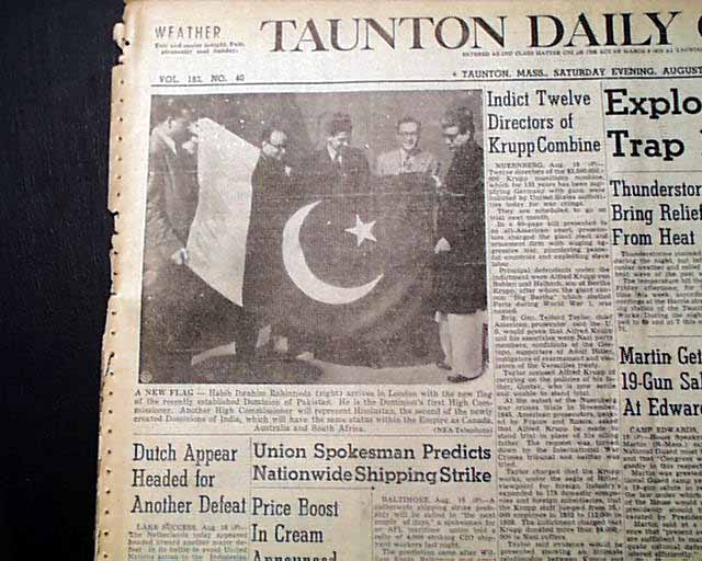 Partition of India in 1947... - RareNewspapers.com