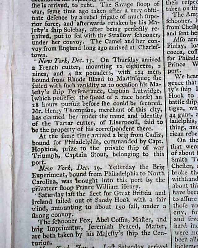 A full page of American news on the closing events of the Revolutionary ...
