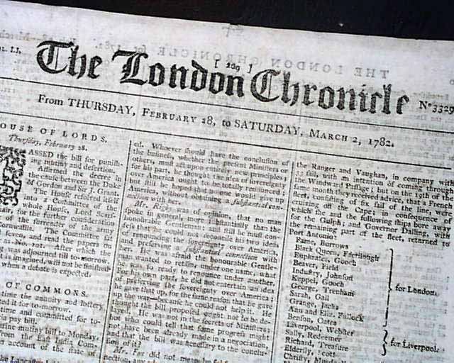 A full page of American news on the closing events of the Revolutionary ...