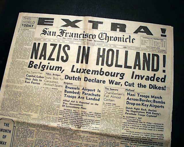 The Nazis invade Holland... - RareNewspapers.com