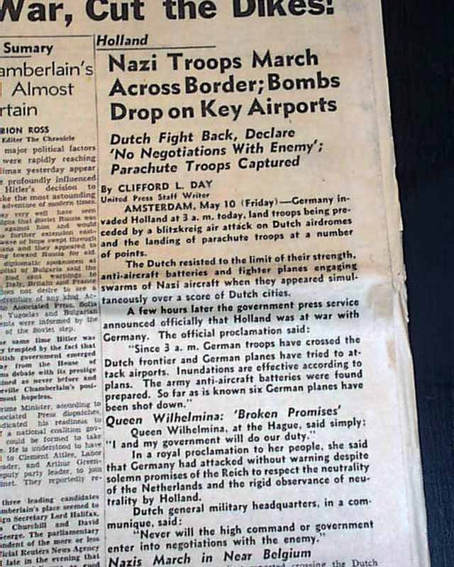 The Nazis invade Holland... - RareNewspapers.com